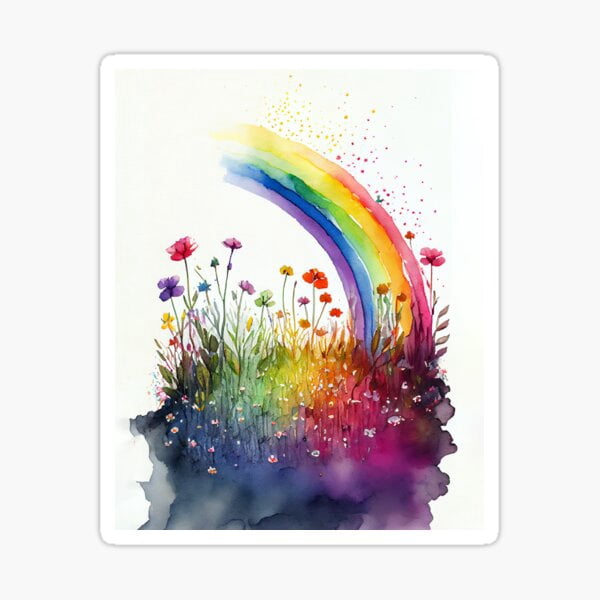 KIRAKIRA A Colorful Rainbow Sticker - Walmart.com
