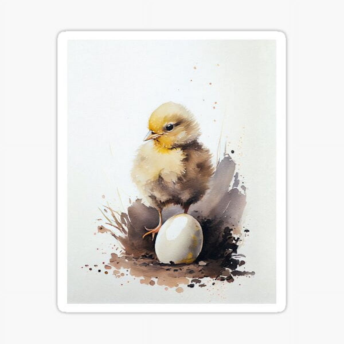 KIRAKIRA A Cute Chick Hatching From An Egg Original Digital Art Print ...