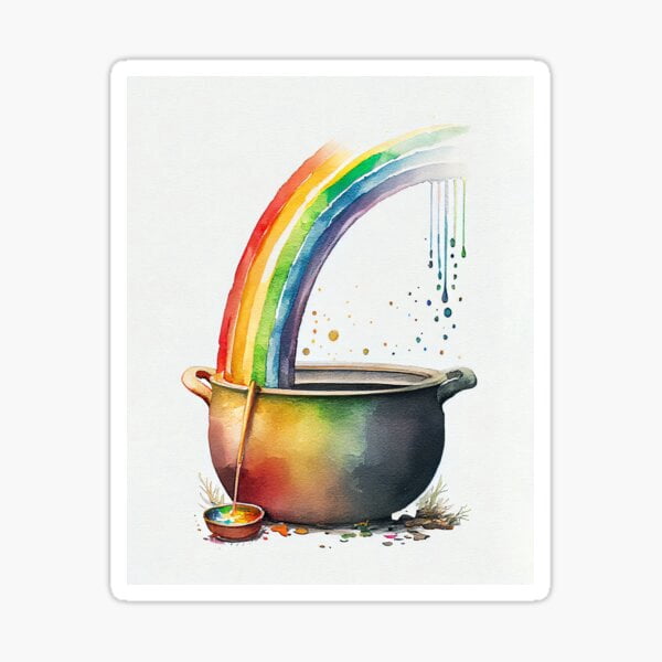 KIRAKIRA A-Rainbow-With-A-Pot-Of-Gold-At-The-End Original Digital Art ...