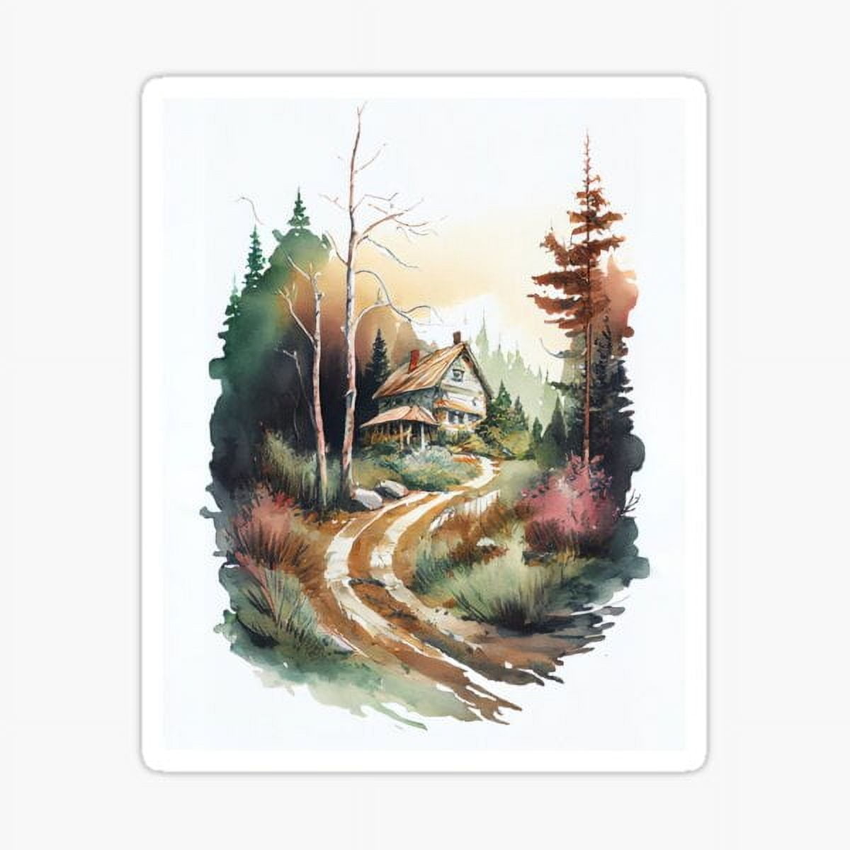 KIRAKIRA A Winding Dirt Road Leading To A Secluded Cabin Sticker ...