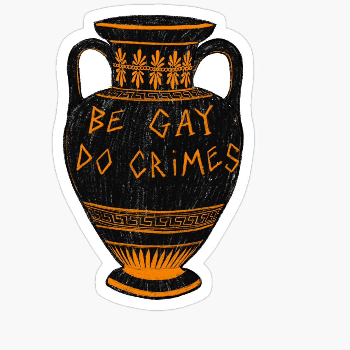 KIRAKIRA Ancient Greek Vase Do Crimes' Archaeology Sticker. Gift For ...