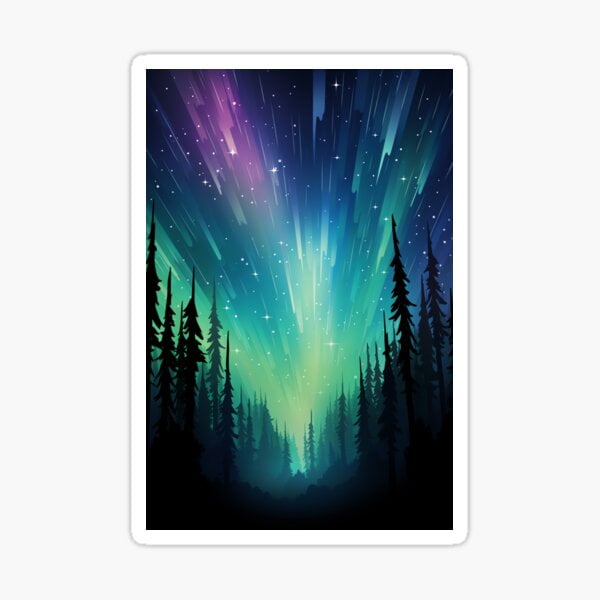 KIRAKIRA Aurora Whisper: Enchanted Forest Night Sky | Northern Lights ...