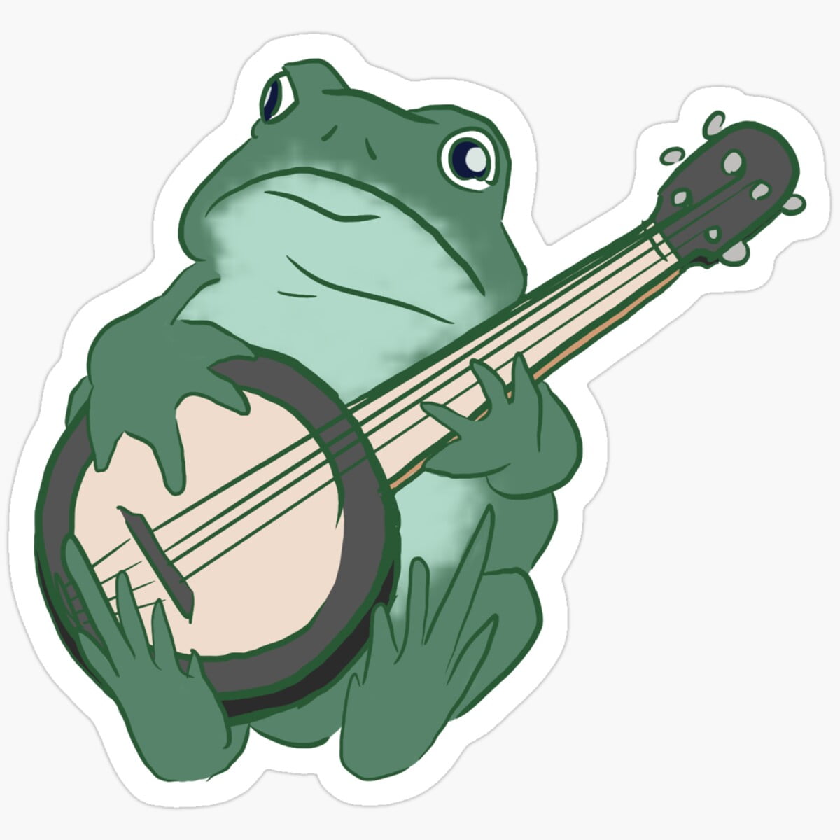 KIRAKIRA Banjo Frog Sticker. Gift For You - Decorate Laptops, Water ...