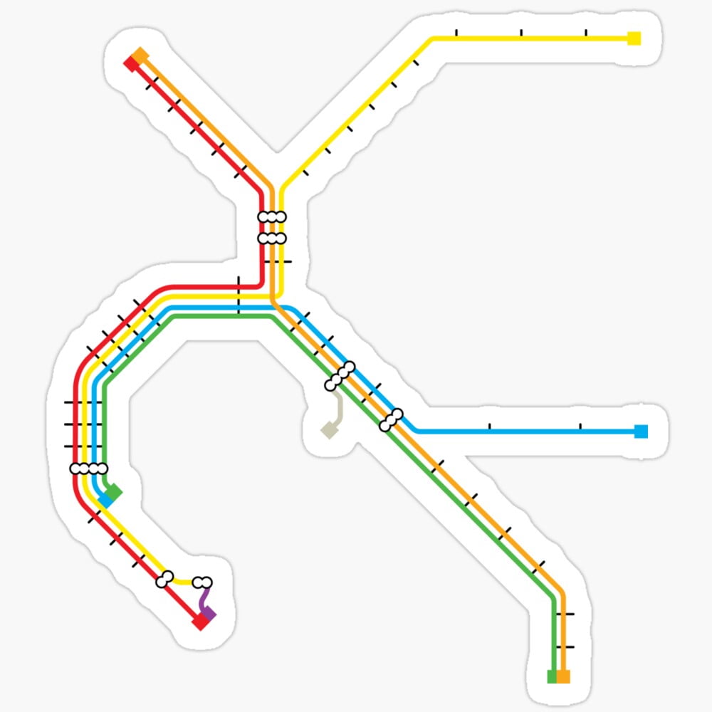 KIRAKIRA Bay Area transit map Sticker, Decorate laptops, water bottles ...
