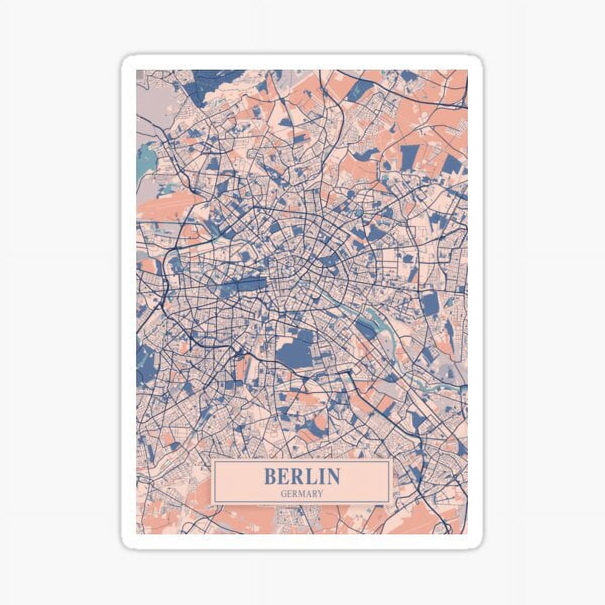 KIRAKIRA Berlin City Map Sticker - Walmart.com