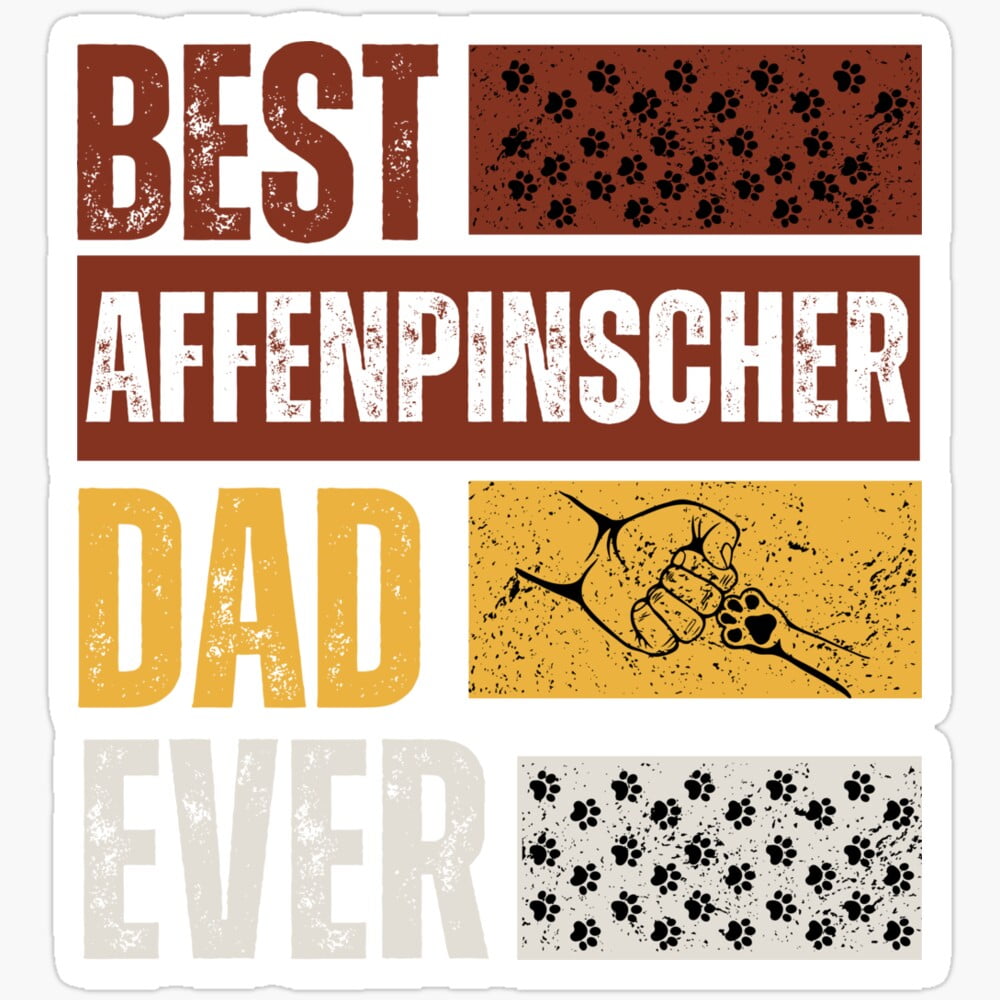 KIRAKIRA Best Affenpinscher Dad Ever Dog Breed Father's Day Canine ...