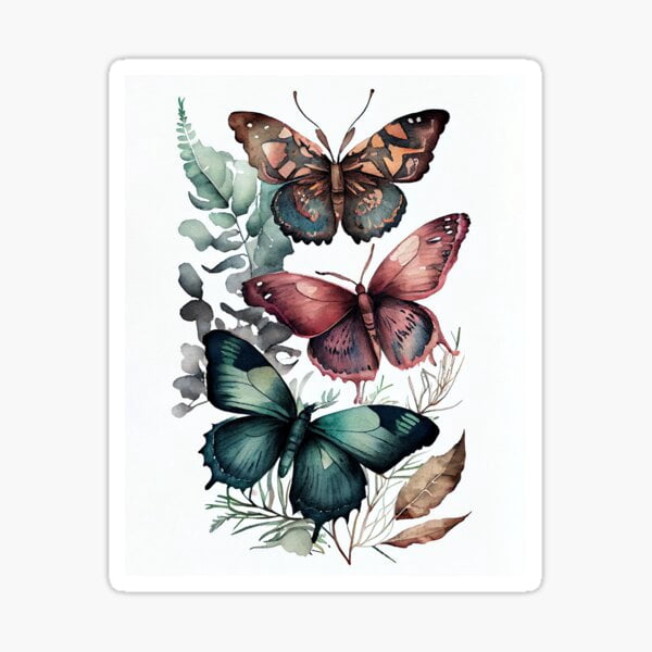 KIRAKIRA Boho Wall Decor Butterflies Wall Art For Livingroom Painting ...