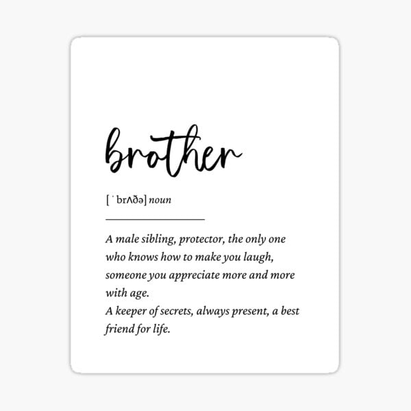KIRAKIRA Brother definition Sticker - Walmart.com
