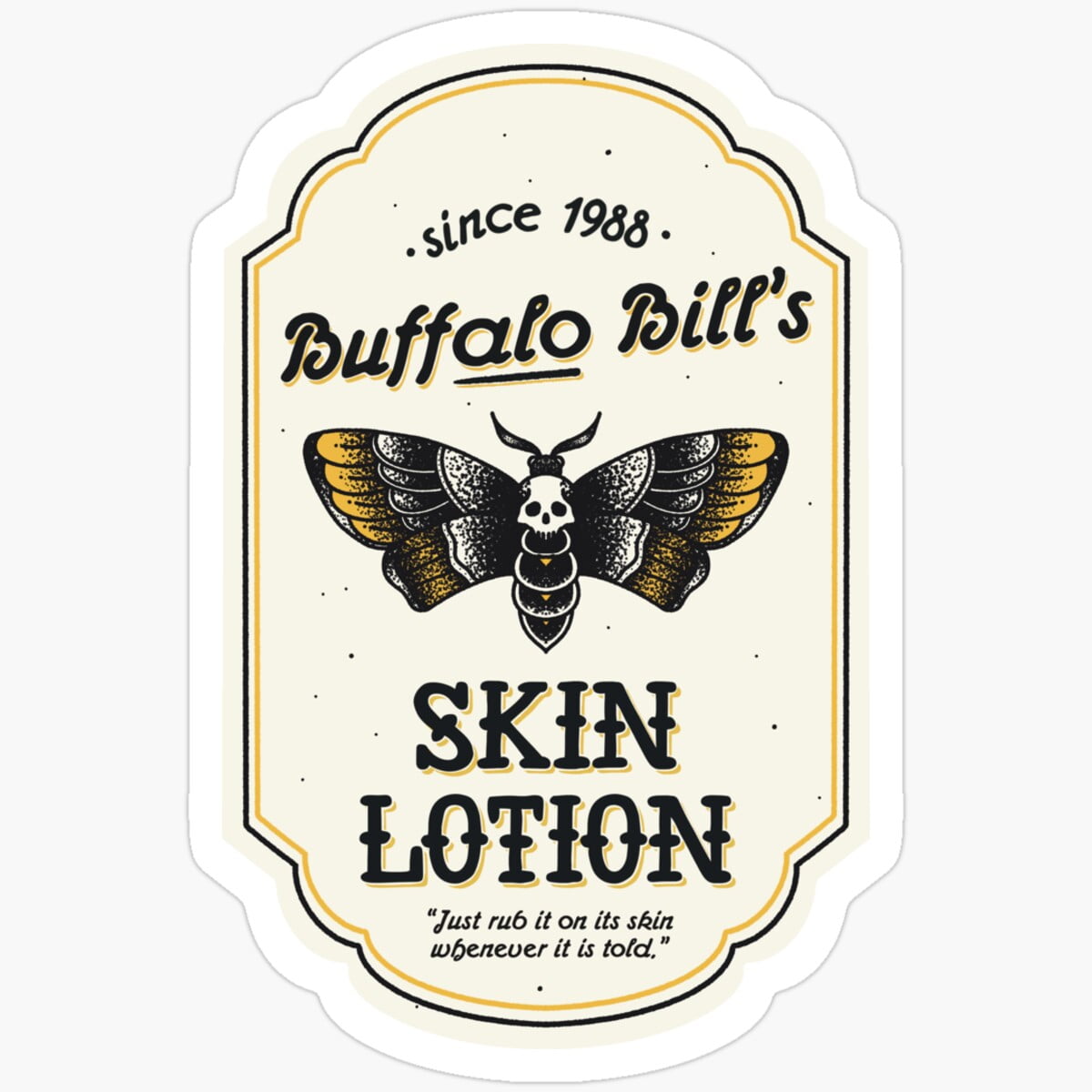 KIRAKIRA Buffalo Bill'S Skin Lotion Sticker Sticker. Gift For You ...