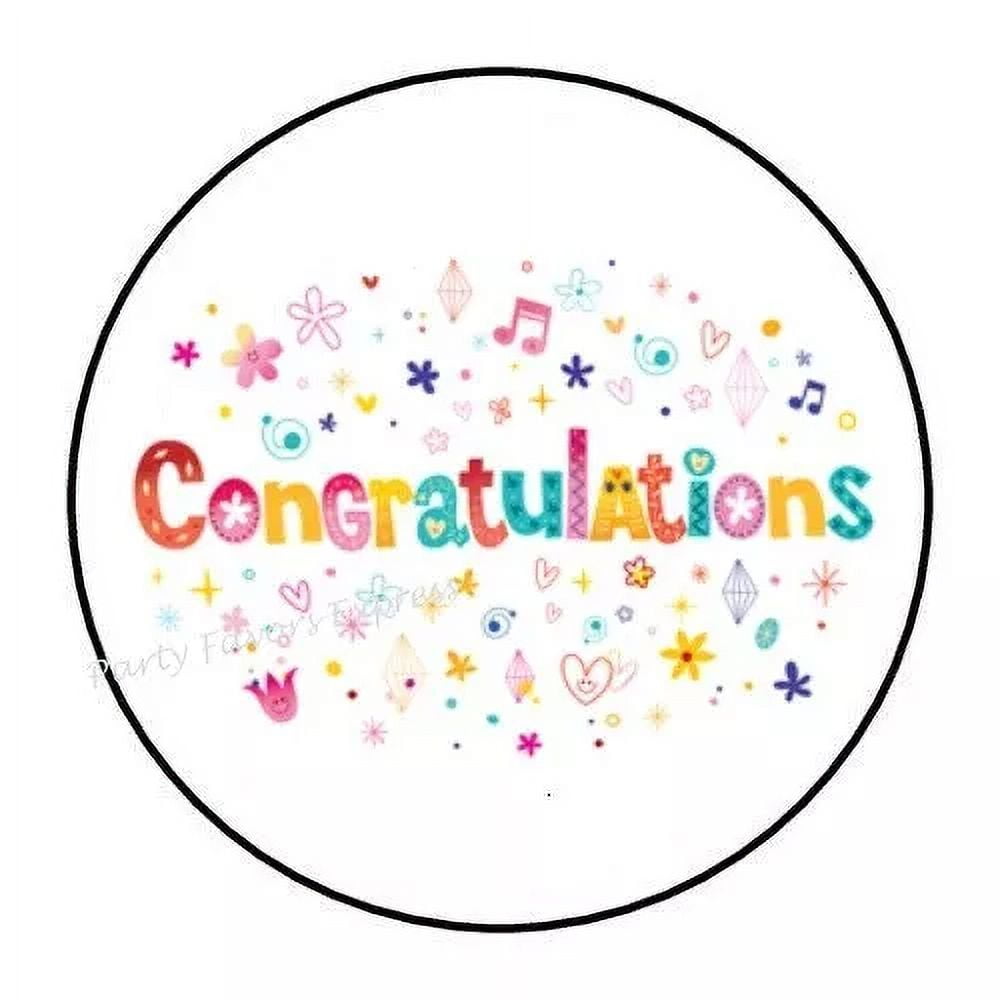 KIRAKIRA CONGRATULATIONS PARTY FAVORS STICKERS - Walmart.com