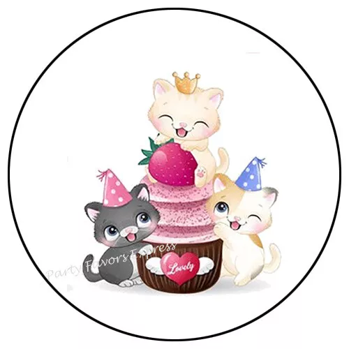 KIRAKIRA CUTE CATS CAT BIRTHDAY STICKERS PARTY FAVORS - Walmart.com