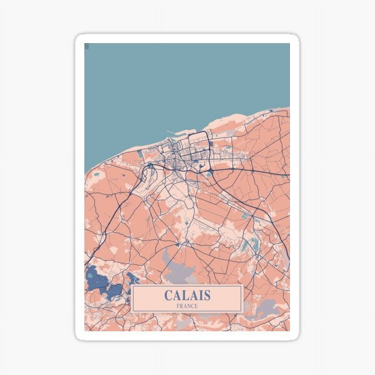 KIRAKIRA Calais City Map Sticker - Walmart.com