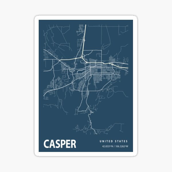 KIRAKIRA Casper Blueprint City Map Sticker - Walmart.com