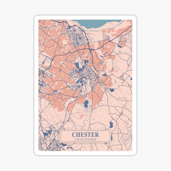 KIRAKIRA Chester City Map Sticker - Walmart.com