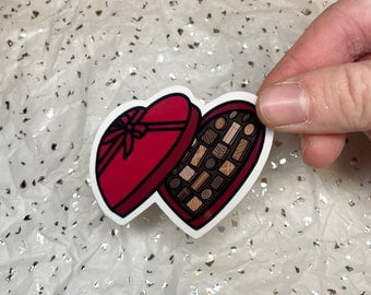 KIRAKIRA Chocolate Box Valentine's Day Sticker | Waterproof Sticker ...