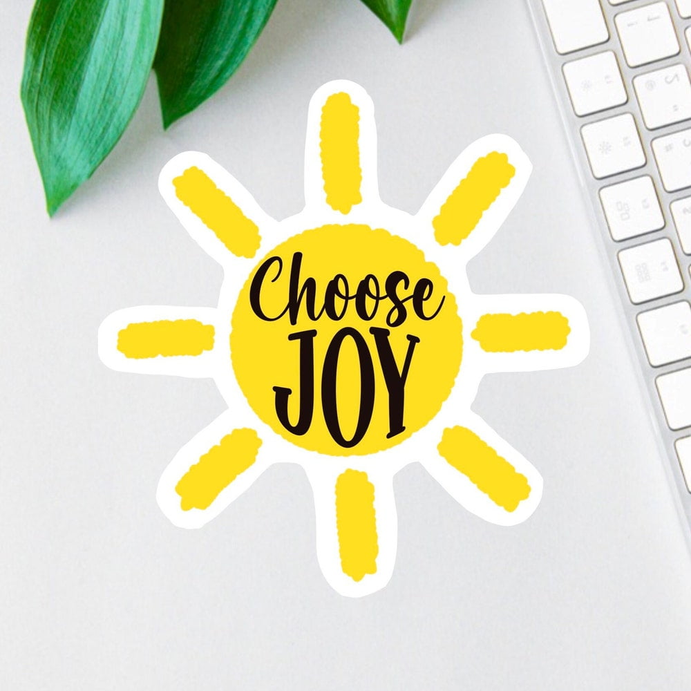 KIRAKIRA Choose Joy Decal | Boho Sunshine Laptop Sticker | Mindfulness ...