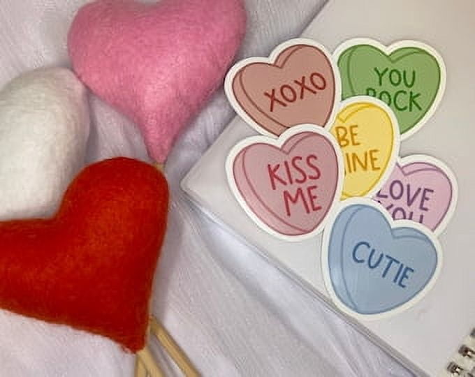 KIRAKIRA Conversation Heart Stickers INDIVIDUAL Stickers | Waterproof ...