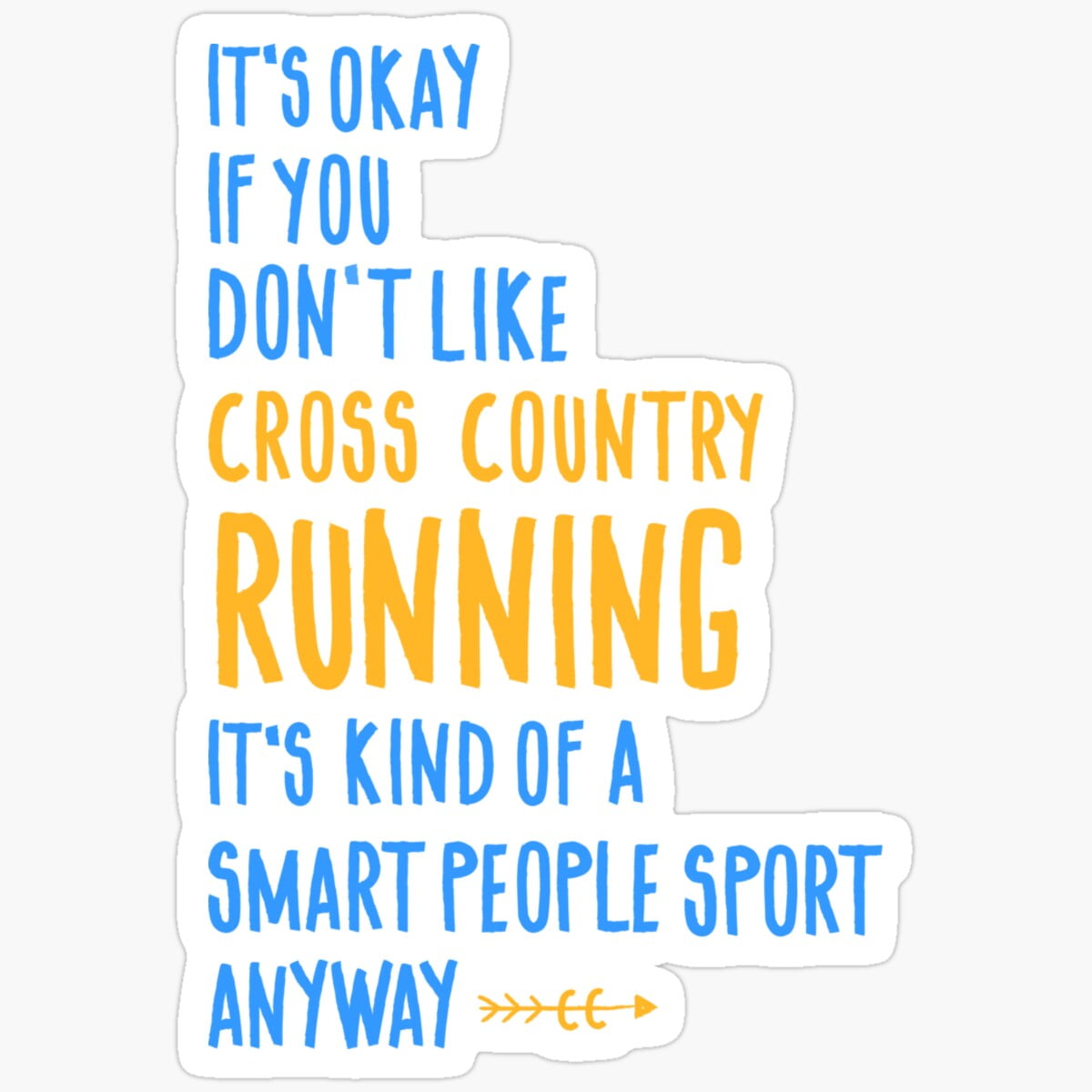 KIRAKIRA Cross Country Running Runner Cc Xc Gift Idea Sticker. Gift For ...