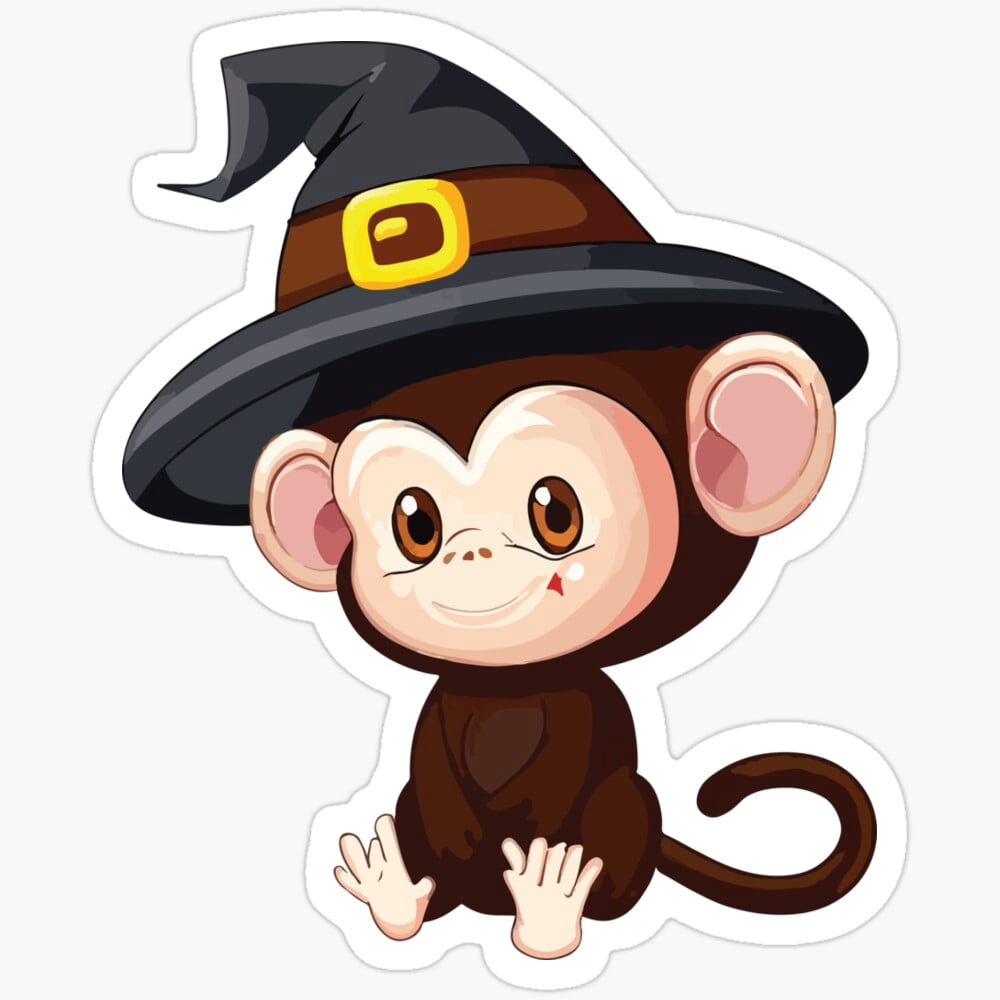 KIRAKIRA Cute Monkey Halloween Christmas Costume Animal Witch Hat ...