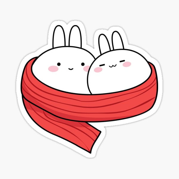 KIRAKIRA Cute couple, Cute white rabbit, Valentines day, Cute sticker ...