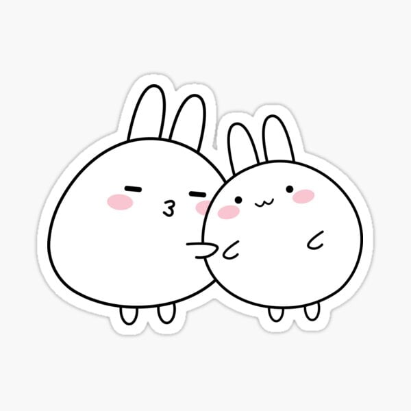 KIRAKIRA Cute rabbit couple, Cute white rabbit, Valentines day, Cute ...