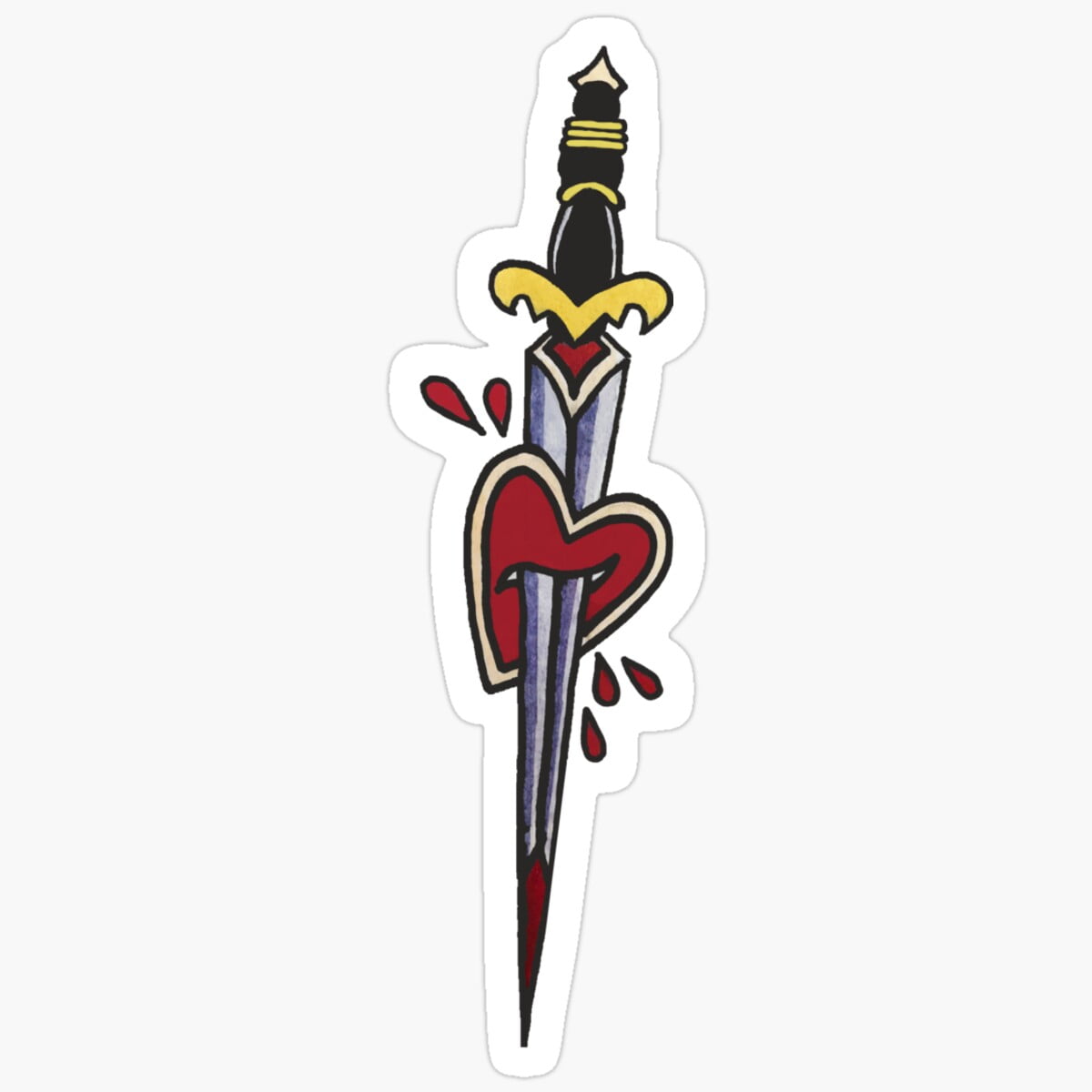 KIRAKIRA Dagger To The Heart Sticker. Gift For You - Decorate Laptops ...