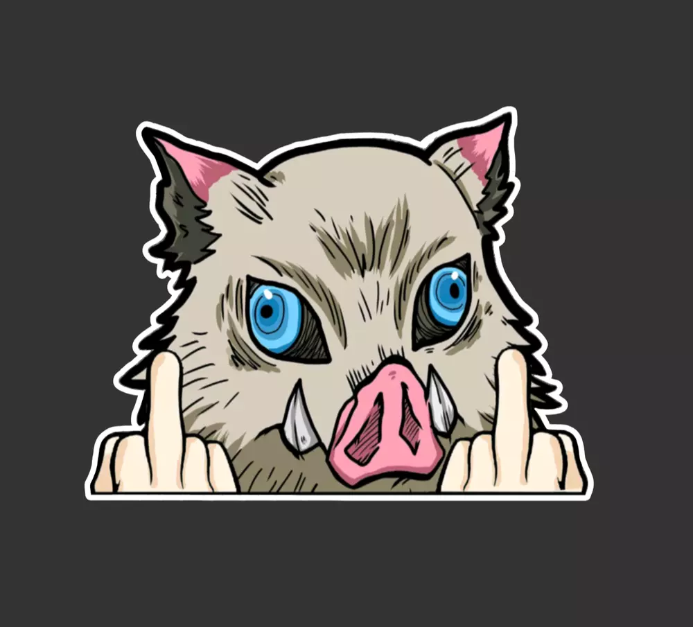 KIRAKIRA Demon Slayer Inosuke Hashibira Sticker - Walmart.com