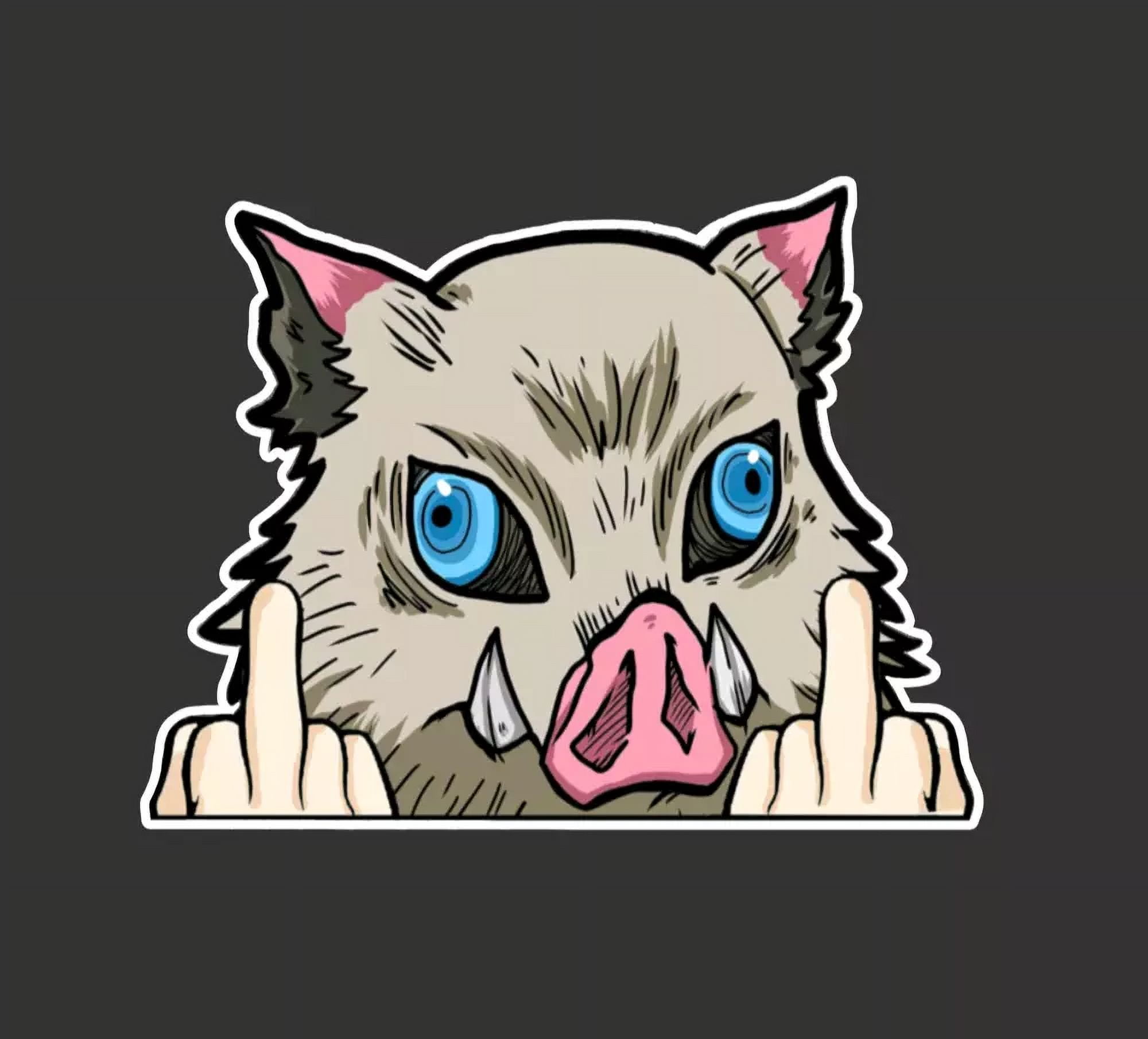 KIRAKIRA Demon Slayer Inosuke Hashibira Sticker - Walmart.com