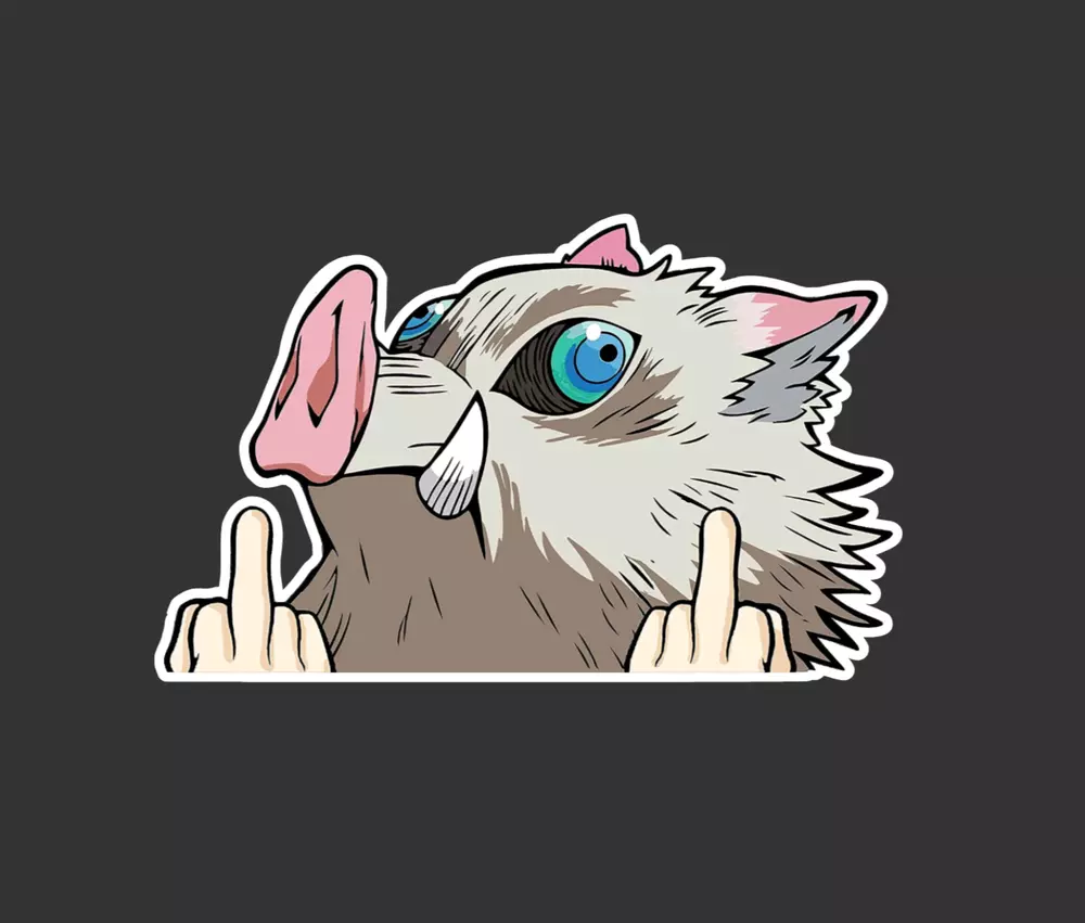 KIRAKIRA Demon Slayer Inosuke Hashibira Sticker - Walmart.com