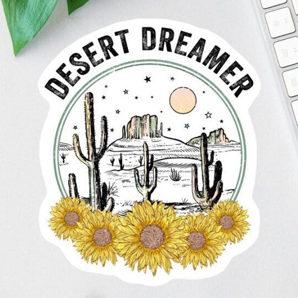 KIRAKIRA Desert Dreamer Sticker, Water Bottle Decal, Sunshine sticker ...