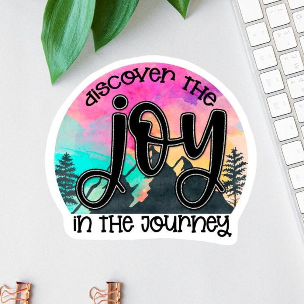 KIRAKIRA Discover the Joy In the Journey Sticker, Affirmation Stickers ...