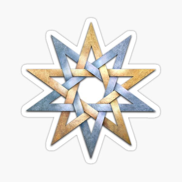 KIRAKIRA Double pentagram, hermetic symbol, Gothic, Celtic Sticker ...