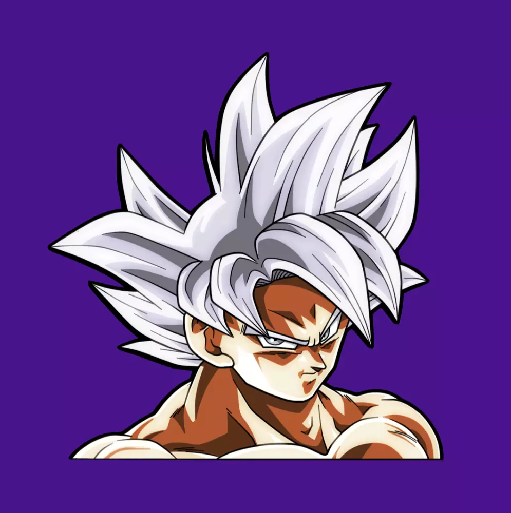 KIRAKIRA Dragon Ball Super Ultra Instinct Goku Sticker - Walmart.com