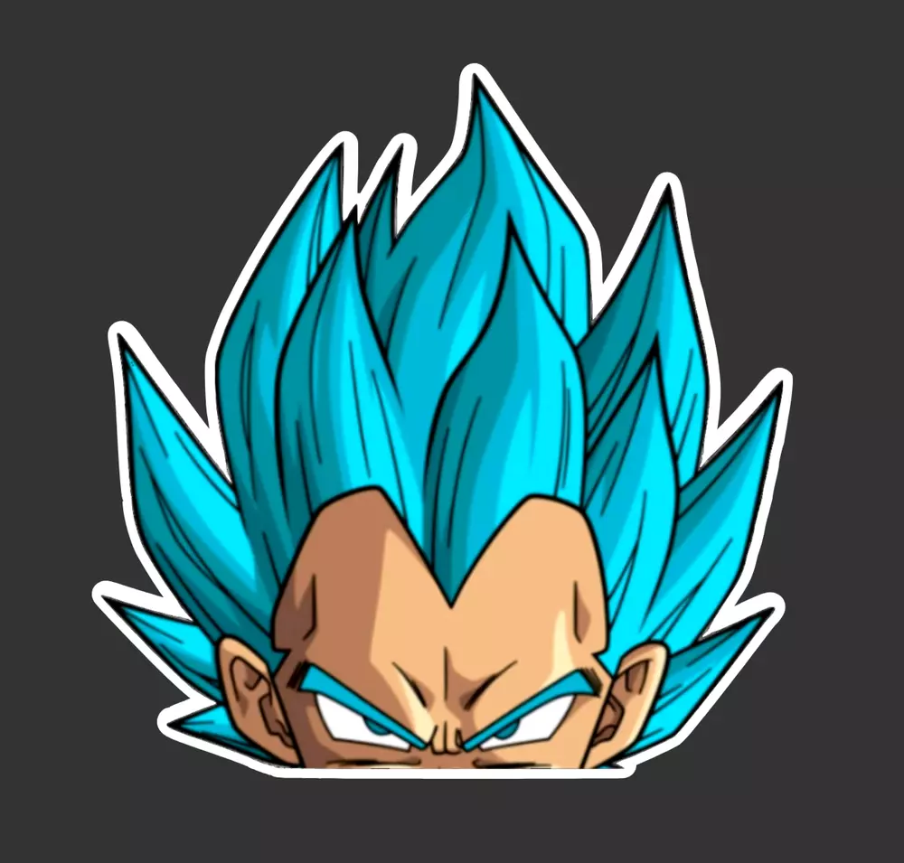 KIRAKIRA Dragon Ball Super Vegeta Sticker - Walmart.com