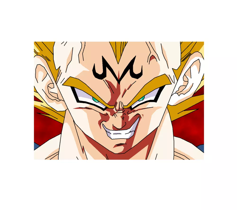 KIRAKIRA Dragon Ball Z Majin Vegeta Sticker - Walmart.com
