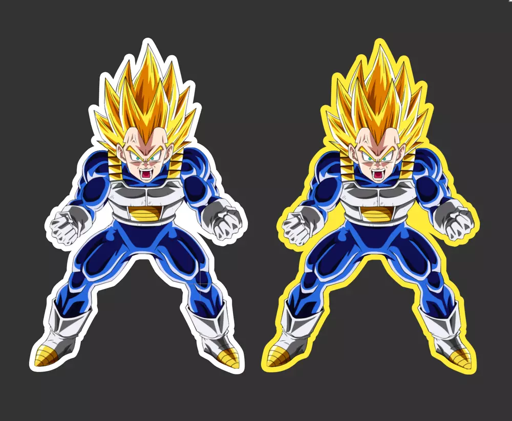 KIRAKIRA Dragon Ball Z Vegeta Die Cut Sticker - Walmart.com