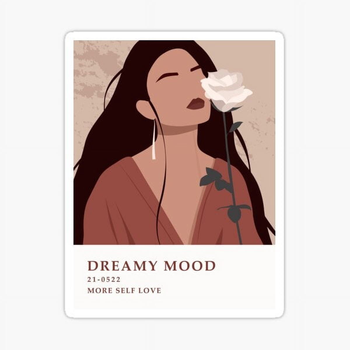 KIRAKIRA Dreamy mood, Woman with white rose, Aesthetic boho art ...