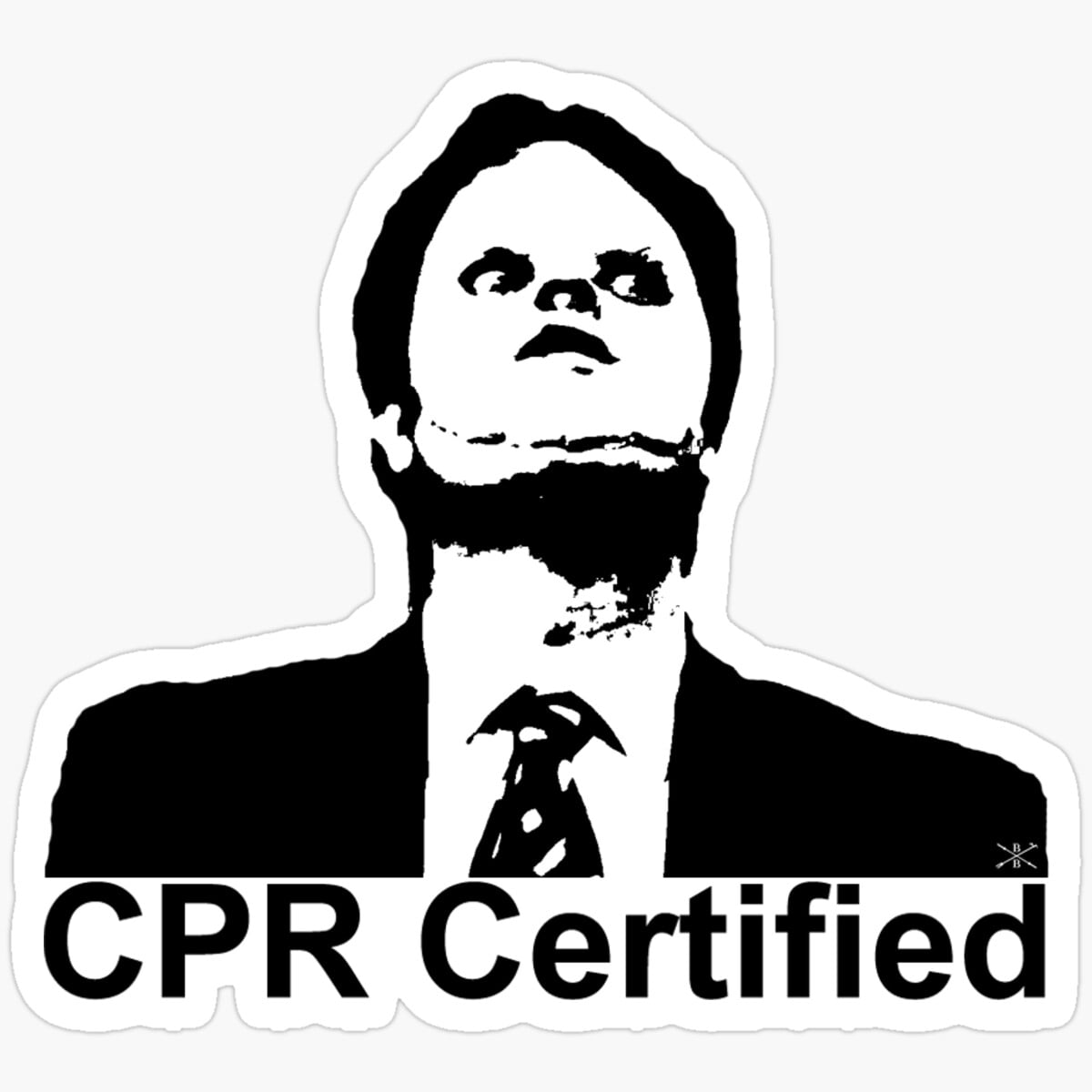 KIRAKIRA Dwight Schrute Cpr Certified Sticker. Gift For You - Decorate ...