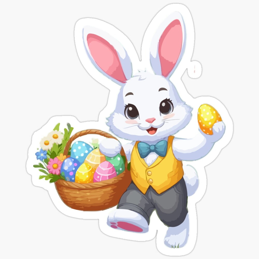KIRAKIRA Easter Bunny Sticker, Decorate and personalize laptops, water ...