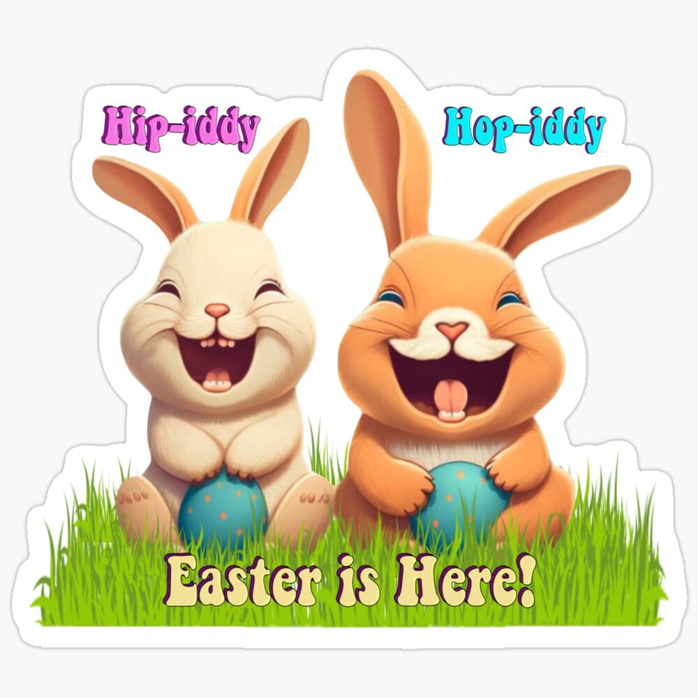 KIRAKIRA Easter Day Bunnies- Funny Easter Design! Sticker, Decorate and ...