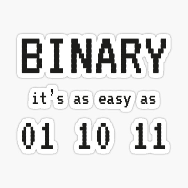 KIRAKIRA Easy Binary Sticker - Walmart.com