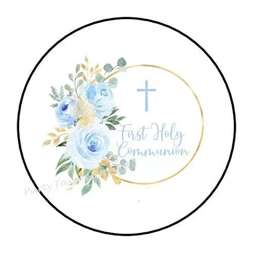 KIRAKIRA FIRST HOLY COMMUNION BLUE STICKERS PARTY FAVORS - Walmart.com