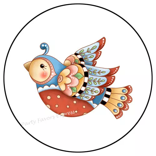 KIRAKIRA FOLK ART BIRD STICKERS PARTY FAVORS - Walmart.com