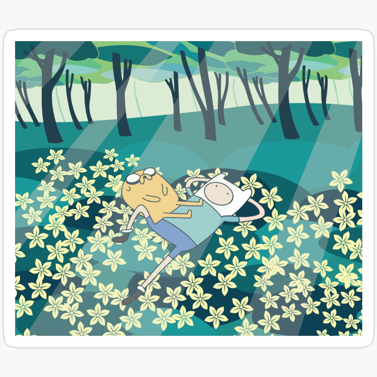 KIRAKIRA Field Of Flowers (Adventure Time) Sticker. Gift For You ...