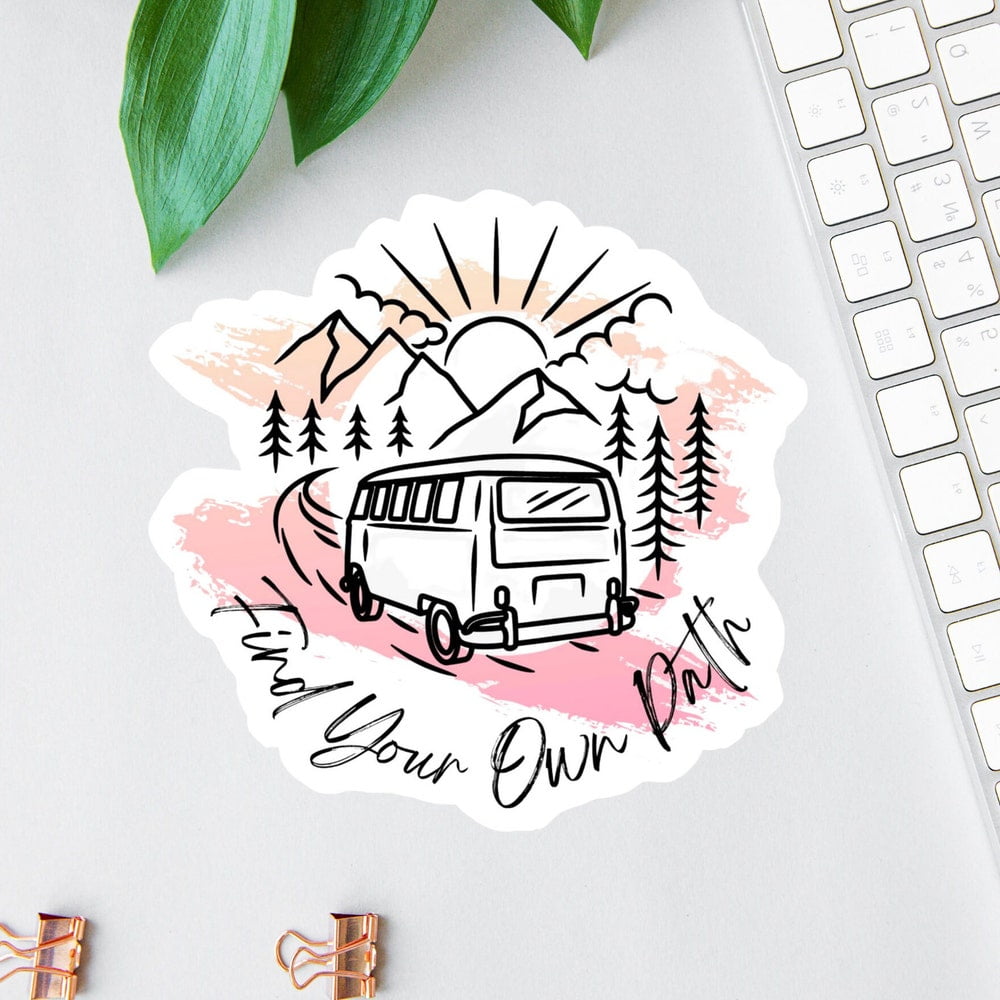 KIRAKIRA Find Your Own Path Sticker, Boho Sunset Sticker, Beetle Lover ...