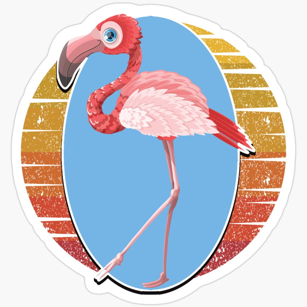 KIRAKIRA Flamingo Sunset Retro Vintage , Flamingo Funny Animal Nature ...