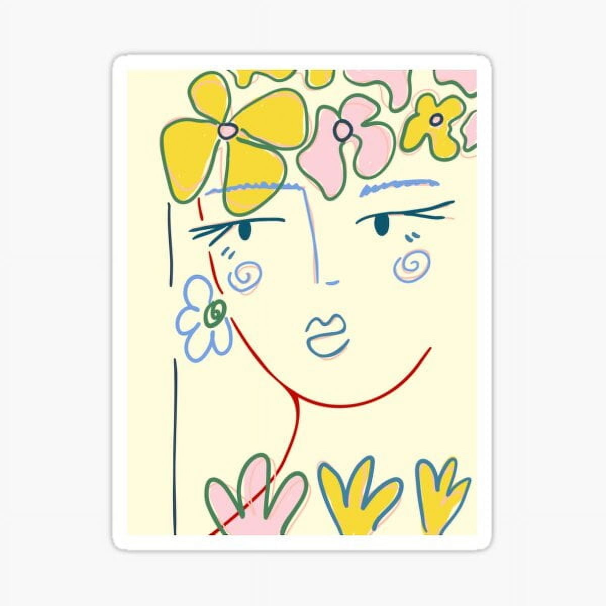 KIRAKIRA Flower girl, Abstract art, Retro print, Surreal print, Sketch ...