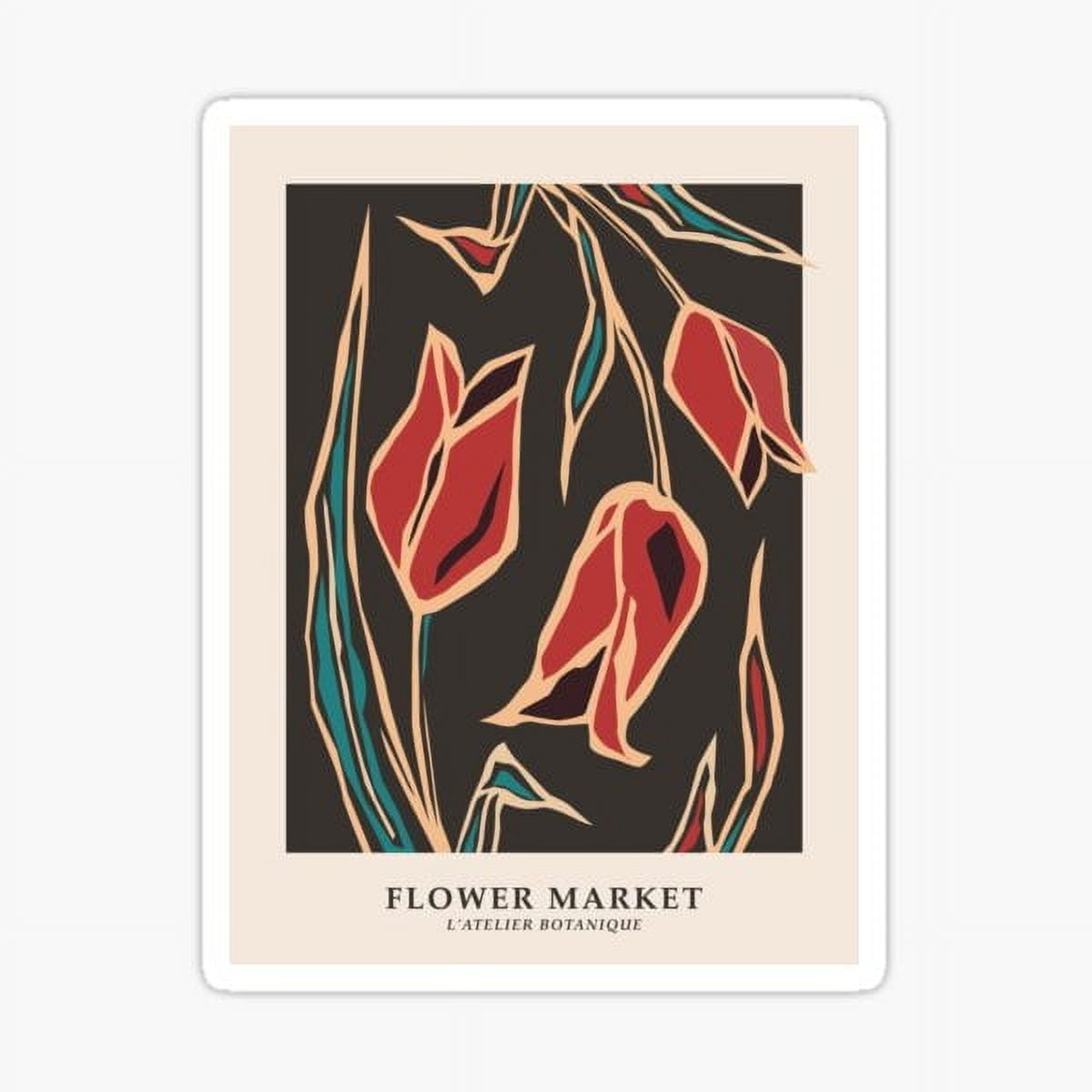 KIRAKIRA Flower market, Black red tulips, Retro art, s aesthetic ...