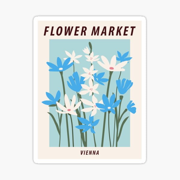 KIRAKIRA Flower market , Blue flower art, Vienna, s aesthetic, Floral ...
