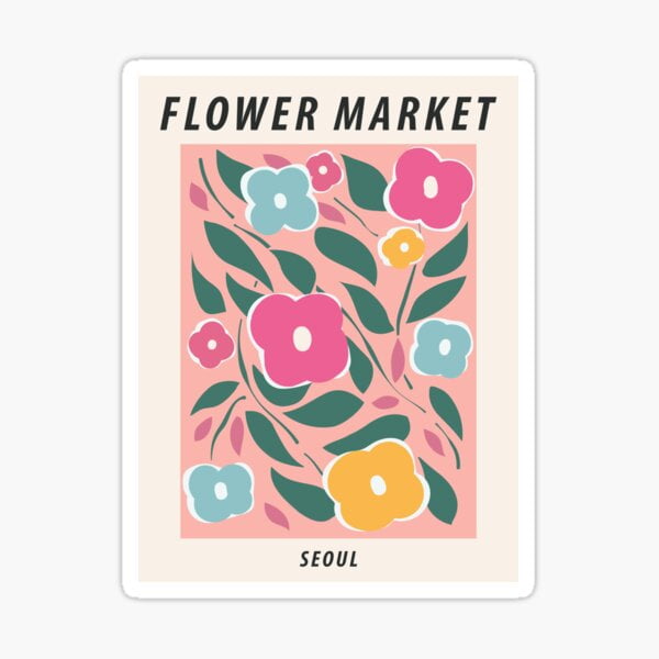 KIRAKIRA Flower market Seoul, Cute colorful flowers, Floral art, Groovy ...